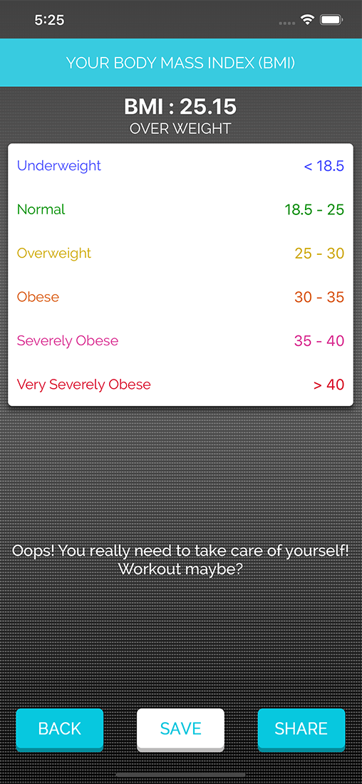 BMI Calculator for iOS by ExpressTemplate | CodeCanyon